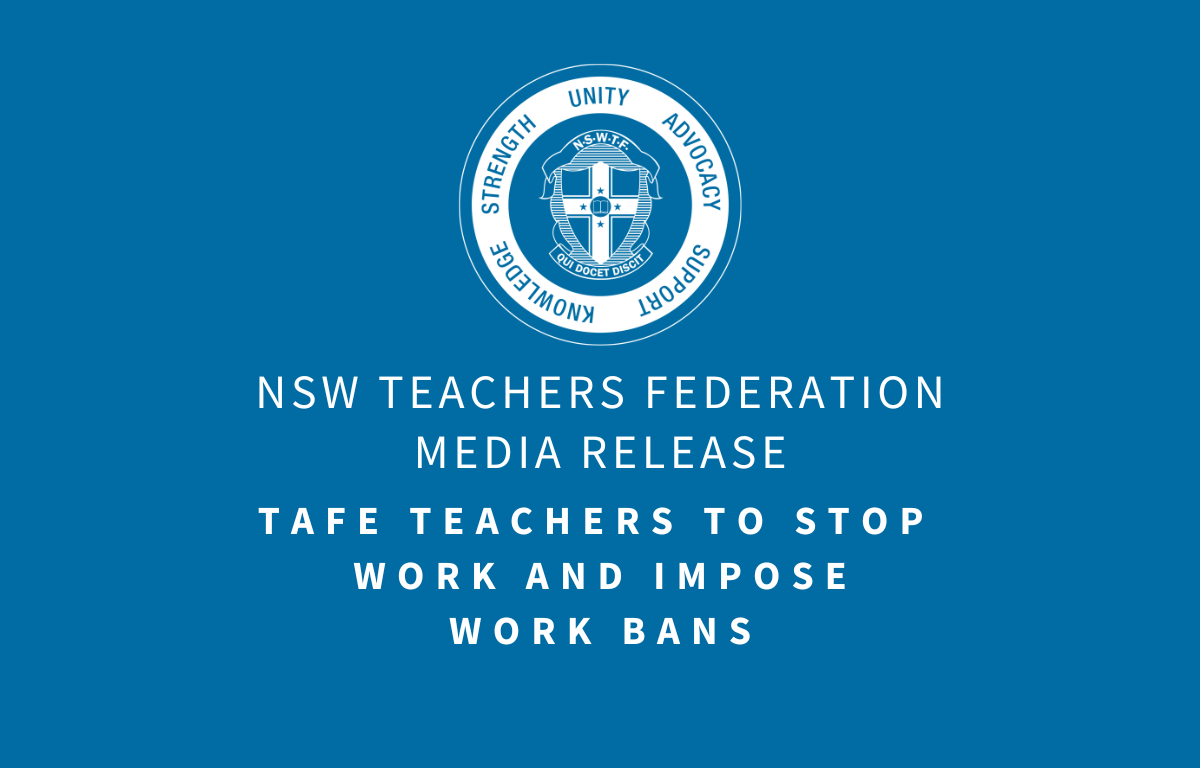 TAFE Teachers to Stop Work and Impose Work Bans