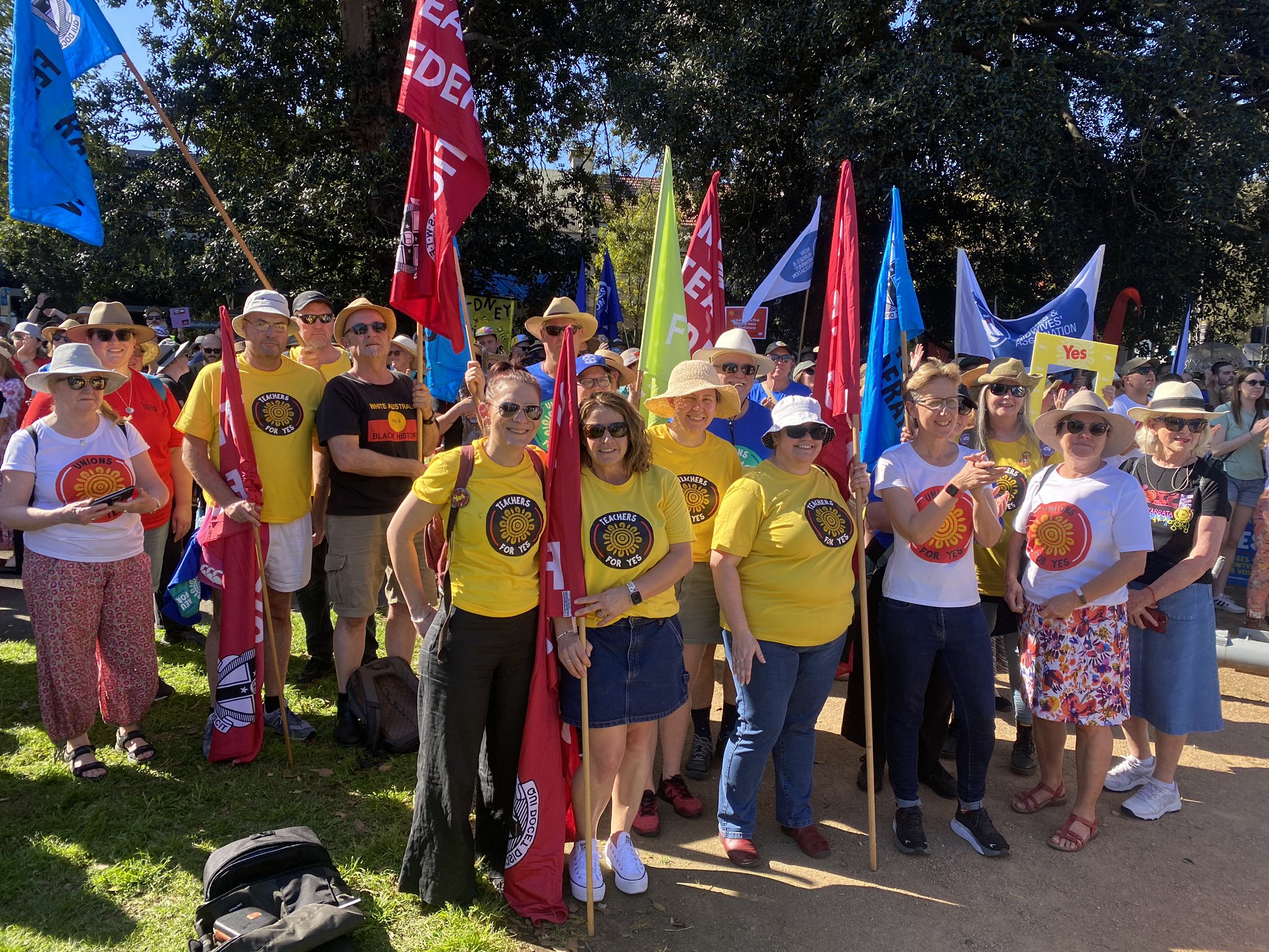 Teachers step out to support the Yes campaign